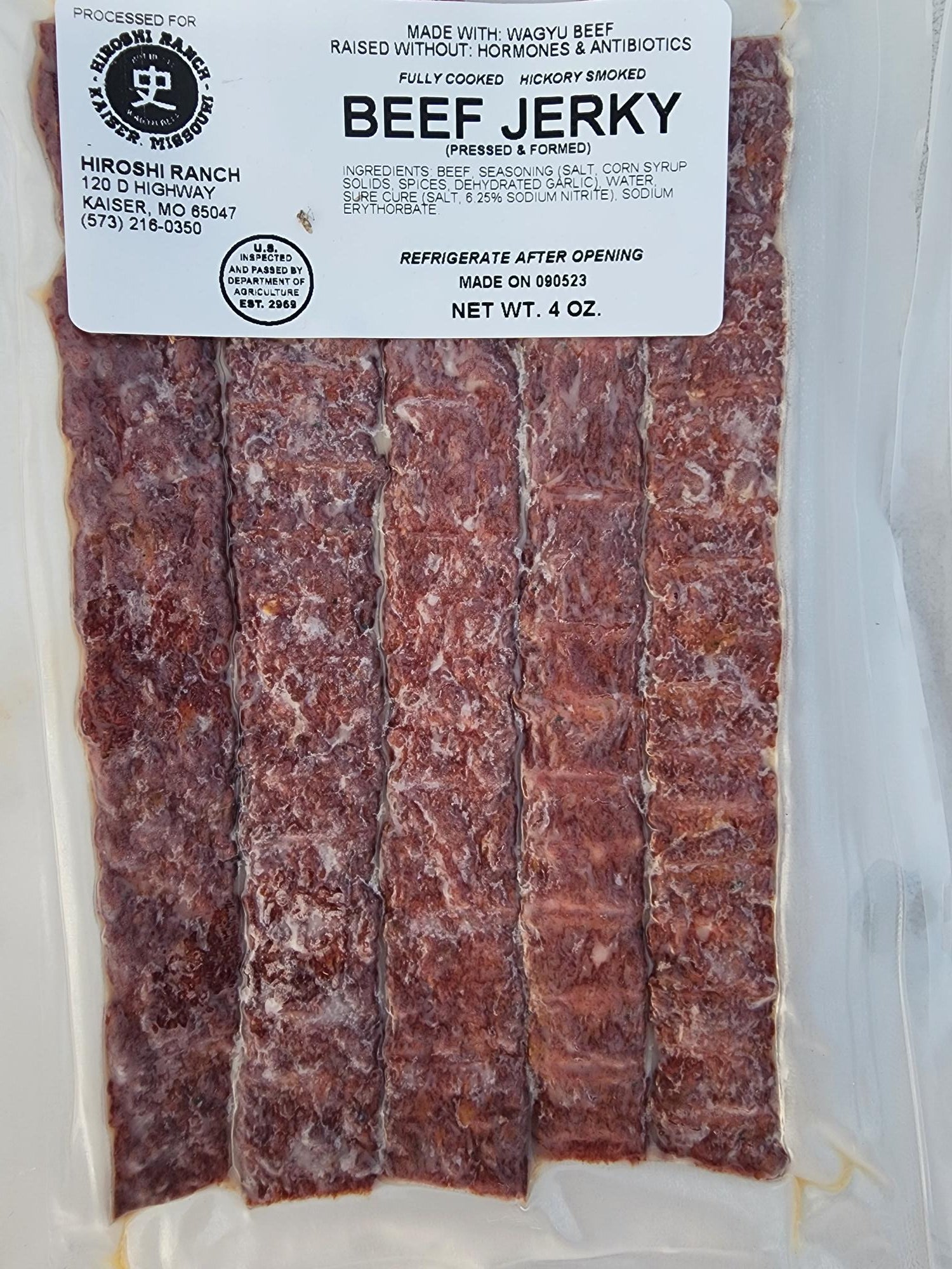 Wagyu Jerky (Pressed & Formed) – Hiroshi Ranch LLC